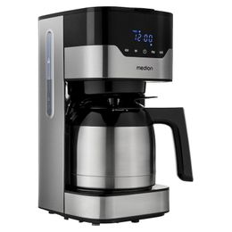 Medion Filterkaffeemaschine &raquo;MD 18458, Aromawahlschalter mit 3 Stufen, 1,2 L Edelstahlkanne, Timer&laquo; 1,2 l Kaffeekanne Permanentfilter 1x4 Wasserstandsanzeige
