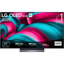 LG OLED-Fernseher &raquo;OLED55C5ELB&laquo; 139 cm/55 Smart-TV grau ALLM, QMS), 3x USB 2.0, LAN, Wi-Fi 6, Bluetooth v 5.3; NVIDIA G-SYNC, AMD FreeSync , HGiG-