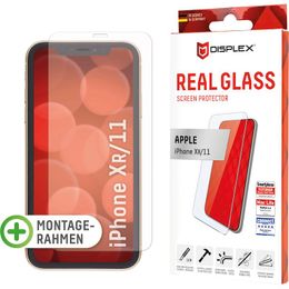 Displayschutzglas &raquo;Displex Real Glass Panzerglas f&uuml;r Apple iPhone XR/11 (6,1")&laquo; f&uuml;r Apple iPhone 11 transparent Weniger Verschmutzung und 100% Display