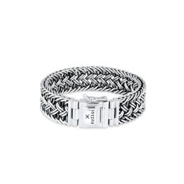 Kuzzoi Herren Armband &raquo;Herren Maskulin 925 Sterling Silber Oberfl&auml;che oxidiert&laquo; silber