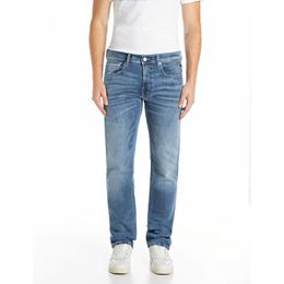 Replay Herren Straight-Jeans &raquo;GROVER&laquo; in vielen verschiedenen Waschungen, mit Stretch blau 34, L&auml;nge 34