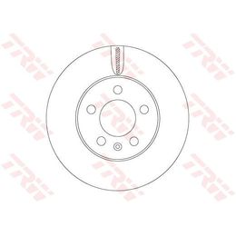 TRW Bremsscheibe DF6584 vorne rechts links bel&uuml;ftet 256mm f&uuml;r SKODA VW SEAT AUDI 2Q0615301G