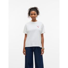 V&eacute;ro Moda Vero Moda Damen Kurzarmshirt &raquo;VMAYA CATY SS TOP BOX JRS GA&laquo; wei&szlig; S