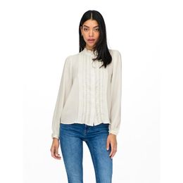 Jacqueline de Yong Jdy Damen JDY R&uuml;schenbluse &raquo;JDYELLIS L/S LACE SHIRT WVN NOOS&laquo; wei&szlig; 38