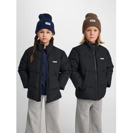 Hummel Rei&szlig;verschluss Jacke Hmljr Puffer Kinder in BLACK | Gr.: 134