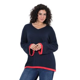 Ulla Popken Pullover in marine | Gr.: 58-60