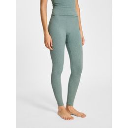 Hummel Leggings Hmlyoga Multisport Damen in CHINOIS GREEN MELANGE | Gr.: M