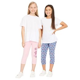 2er Pack Barbie Leggings Leggins Hose M&auml;dchenhose Sporthose in blau/rosa | Gr.: 134/140