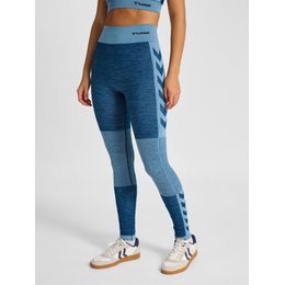 Hummel Leggings Hmlclea Multisport Damen in NAVY PEONY/FADED DENIM | Gr.: L