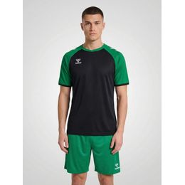 Hummel T-Shirt Raglan&auml;rmel Hmlmatch Erwachsene in BLACK/JELLY BEAN | Gr.: M
