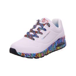 Skechers Lowtop-Sneaker UNO - RAVAGED LOVE in white/multi | Gr.: 38