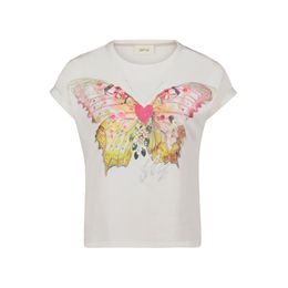 Cartoon Printshirt mit &Auml;rmelaufschlag in Patch Cream/Ros&eacute; | Gr.: 40