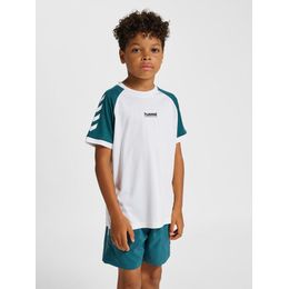 Hummel T-Shirt Hmljr Stripe Kinder in WHITE | Gr.: 34-39