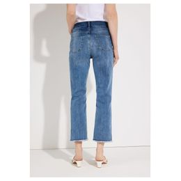 More & More More & More coole, verk&uuml;rzte Jeans, Fransensaum in blue denim | Gr.: 38