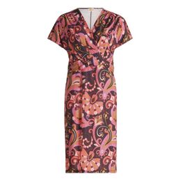 Cartoon Jerseykleid mit Raffung in Violett/Rosa | Gr.: 46