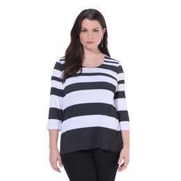 Ulla Popken Shirt in schwarz | Gr.: 46-48