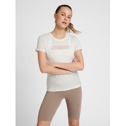 Hummel T-Shirt Hmlte Cali Damen in WHITE/WITHERED ROSE | Gr.: L