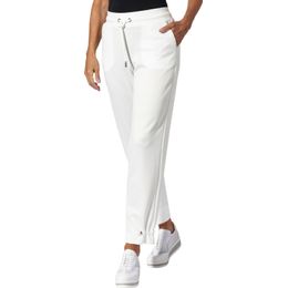 Damen Jerseyhose mit verstellbarem Tunnelzug am Saum wei&szlig;, Gr&ouml;&szlig;e 38