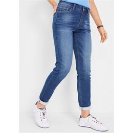 bonprix Thermojeans mit weicher Innenseite Boyfriend, blau, Gr.50, Moderne Jeans mit Thermo Innenseite, 76% Baumwolle