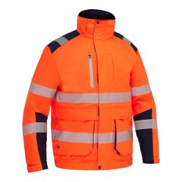 Bisley ERIC HI VIS RAIN Pilot Jacket Orange / XL