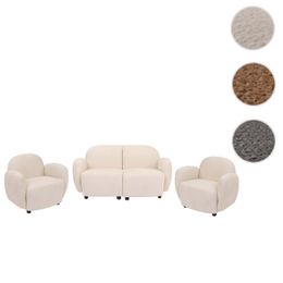 Mendler Wohnzimmer-Set HWC-P33, 2er-Sofa 2x Sessel, Stoff/Textil Chenille (330 g/m˛) &Ouml;ko-Tex ~ Variantenange 118714+118715+118716+2x118708+2x118709