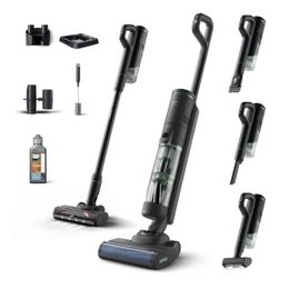 Philips Nass-Trocken-Sauger "AquaTrio Cordless 7000 Series XW7263/11", schwarz (schwarz, heldengr&uuml;n), B:25cm H:110cm T:23cm, Mehrzwecksauger, 3-in-1-Reinigungsl&ouml;sung, mit automatischem Reinigungssystem, Nass-Trocken-Sauger