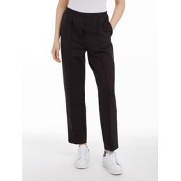 Chinohose Tommy Hilfiger, Damen, Gr. 36, N-Gr, schwarz, Obermaterial: 74% Viskose, 22% Polyamid, 4% Elasthan, regular fit normal, Hosen Chinohose