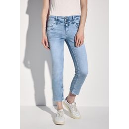 Gerade Jeans Street One, Damen, Gr. 24, L&auml;nge 26, ultra bleach random washed, Jeans, 89% Baumwolle, 8% Polyester, 3% Elasthan, unifarben, kniebedeckend, Jeans, 5-Pocket-Style