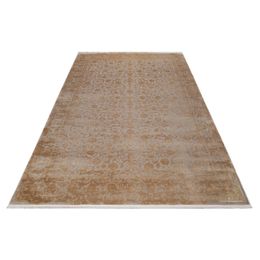 Teppich Esprit, B:80cm H:7mm L:150cm, braun, Viskose, Wohnzimmer, Teppiche, "Florida", Kurzflorteppich, gewebt, Vintage, retro, edel, orientalisch