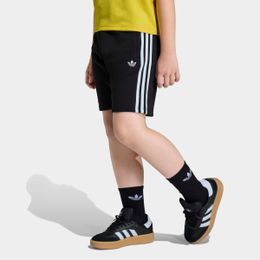 Shorts adidas originals "3-STREIFEN", Jungen, Gr. 128, N-Gr, schwarz, Obermaterial: 70% Baumwolle, 30% Polyester, Hosen Shorts