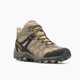 Wanderschuh Merrell "ACCENTOR 3 MID WP", Herren, Gr. 41, braun (pecan), Leder, Textil, Schuhe Wanderschuh, wasserdicht