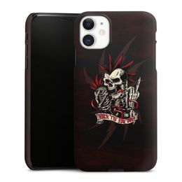 DeinDesign iPhone 11 Handy Premium Case Smartphone Handyh&uuml;lle Schutzh&uuml;lle matt Rock Totenkopf Music Premium Case