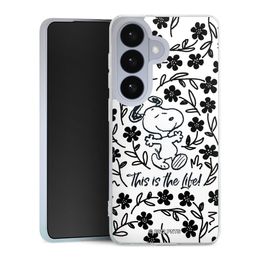 DeinDesign Galaxy S26 Handy Slim Case Silikon Handyh&uuml;lle transparent H&uuml;lle extra d&uuml;nn Peanuts Flowers Snoopy Silikon Slim Case