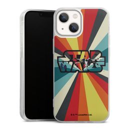 DeinDesign iPhone 13 Mini Handy Slim Case Silikon Handyh&uuml;lle transparent H&uuml;lle extra d&uuml;nn Retro Merchandise Star Wars Silikon Slim Case