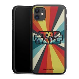 DeinDesign iPhone 11 Handy Premium Silikon H&uuml;lle Handyh&uuml;lle schwarz Case Retro Merchandise Star Wars Silikon Premium Case