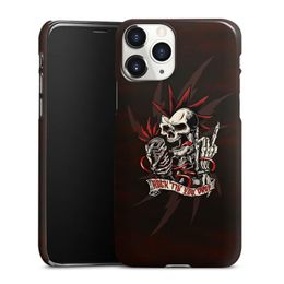 DeinDesign iPhone 11 Pro Handy Premium Case Smartphone Handyh&uuml;lle Schutzh&uuml;lle gl&auml;nzend Rock Totenkopf Music Premium Case