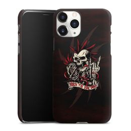 DeinDesign iPhone 11 Pro Handy Premium Case Smartphone Handyh&uuml;lle Schutzh&uuml;lle matt Rock Totenkopf Music Premium Case