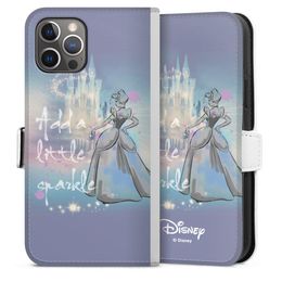 DeinDesign iPhone 12 Pro Handy Klapph&uuml;lle Handyh&uuml;lle aus Kunst Leder wei&szlig; Flip Case Disney Cinderella Official Licensed Product Sideflip mit Lasche