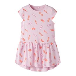 name it Kleid 'NMFVigga' M&auml;dchen Gr&ouml;&szlig;e 122 orange / rosa / wei&szlig;