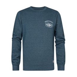 PETROL INDUSTRIES Sweatshirt 'Hubbing' male size XS Petrol / White