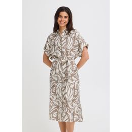 Fransa Kleid 'Frariana Dr 19' Damen Gr&ouml;&szlig;e 42 taupe / wei&szlig; Sommerkleid