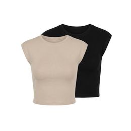 Studioselect T-Shirt 'Jasmin' Damen Gr&ouml;&szlig;e S beige / schwarz