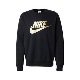 Nike Sportswear Sweatshirt 'CLUB' Herren Gr&ouml;&szlig;e L hellgelb / schwarz