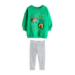next Set girl size 104 Dark blue / Yellow / Lime / White