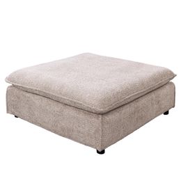 Riess Ambiente riess-ambiente Hocker HEAVEN - gro&szlig; 100cm champagner beige Boucl&eacute; Polsterhocker Federkern pflegeleicht