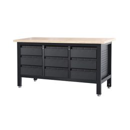 Feistos Werbank Heros 4 mit Schubladen schwarz 60x169x86cm