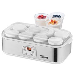 Zilan Joghurt Maker Joghurtbereiter 1.44 Liter 8 Glasflaschen &aacute; 180 ml Digitales Display