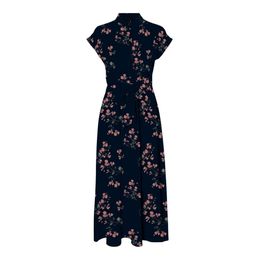 V&eacute;ro Moda Vero Moda Kleid Damen Gr&ouml;&szlig;e 36 nachtblau / braun / orange Sommerkleid