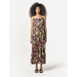 Koroshi Kleid Damen Gr&ouml;&szlig;e 38 dunkelgelb / oliv / rot / schwarz Sommerkleid