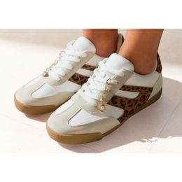 Lascana Damen Sneaker, Wei&szlig;, Gr. 39, Sneakers & Schn&uuml;rer, Material: Leder